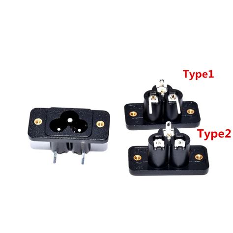 Aliexpress Com Buy IEC C Low Current Inlet AC Power With Pin Socket Side Flang And