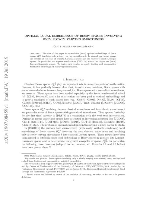 pdf optimal local embeddings of besov spaces involving only slowly
