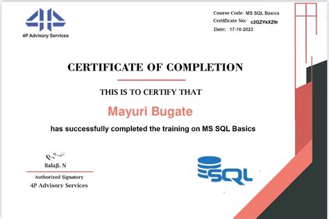 Mayuri Bugate On Linkedin Sqlcertification Dataanalysis
