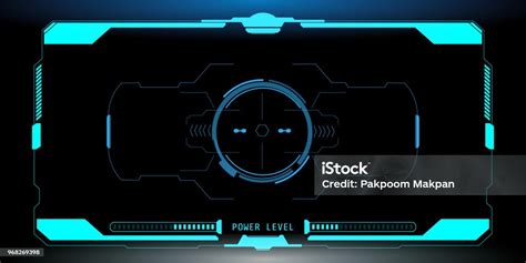 Hud는 미래 기술 인터페이스 화면 요소 패널 벡터입니다 게임 애플 리 케이 션 Ui 그림에 대 한 추상 가상 사이버 컨트롤 디스플레이 팩 가상현실에 대한 스톡 벡터 아트