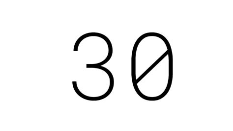 Simple 30 Seconds Countdown Timer Roboto Mono Extra Light Youtube