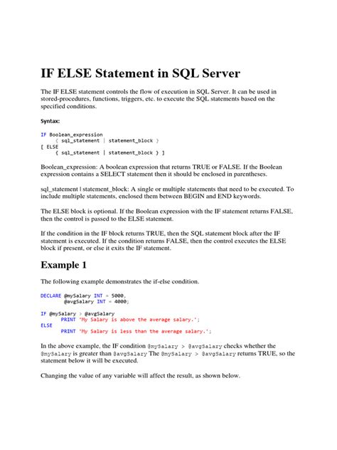 Conditional Constructs Procedure Download Free Pdf Control Flow