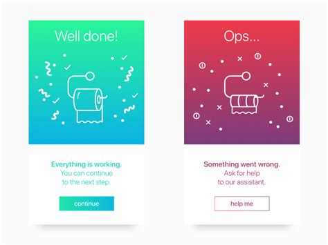 Daily UI Day Flash Message Error Success By Giulia Sonnino On Dribbble
