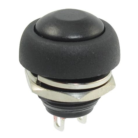Aliexpress Com Buy 12mm Flush Mount SPST ON OFF Momentary Black Round Push Button Switch