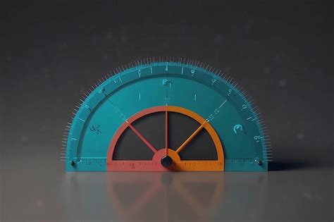 Protractor Ruler Measuring Tool 3d Vector Icon Cartoon Minimal Style Premium Ai Generated Image