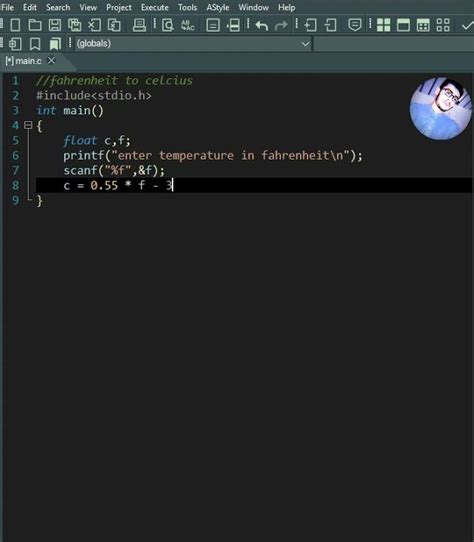 C Programming Fahrenheit To Celsius Coding With Sohail Youtube