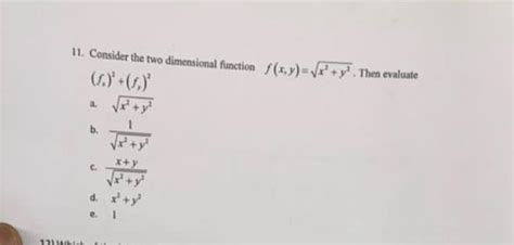 solved 11 consider the two dimensional function