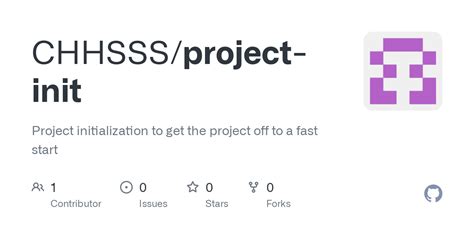 Github Chhsss Project Init Project Initialization To Get The Project