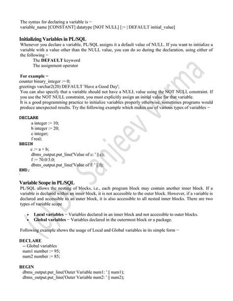 Rdbmspdf Plsql Database System Notes For Students To Study Pdf Free Download