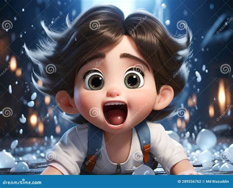 A Cute Baby Babe With Big Head And Beautiful Smile Stock Illustration Illustration Of Beautiful
