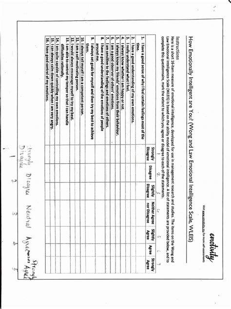 Wong And Law Emotional Intelligence Scale Pdf