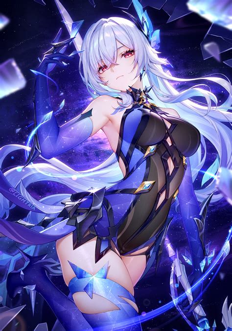 Lightria Skirk Genshin Impact Genshin Impact Highres 1girl Bare