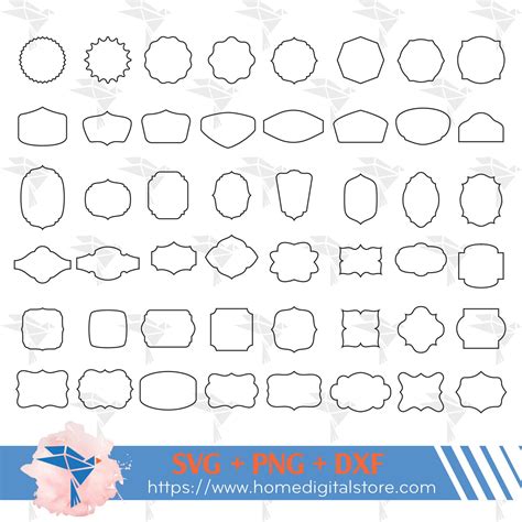 Badge Outline SVG PNG DXF