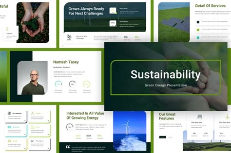 Sustainability Green Energy Powerpoint Template Incl Sustainability
