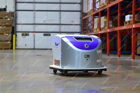 Premium Photo Autonomous Robots Assisting With Inventory Management