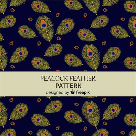 Premium Vector Lovely Watercolor Peacock Feather Pattern
