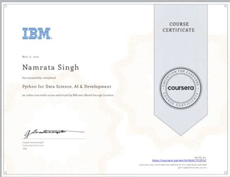 Coursera Course Python Pythonprogramming Datascience Namrata Singh