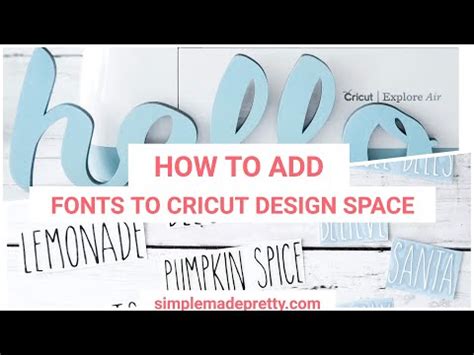 CRICUT Tutorial How To Add Fonts To Cricut Design Space Add Your Own Font To Cricut Files