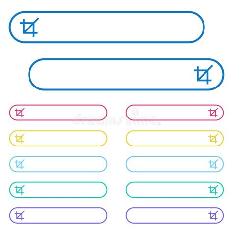Crop Tool Icons In Rounded Color Menu Buttons Stock Vector Illustration Of Vector Setting
