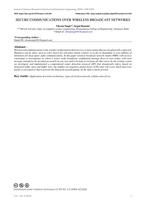 Pdf Secure Communications Over Wireless Broadcast Networks