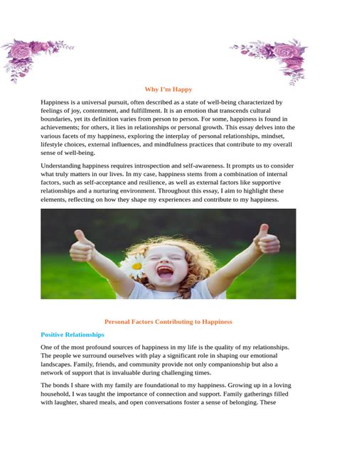 Why I M Happy Assignment Pdf Optimism Psychological Resilience