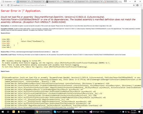 Model View Controller Error While Exporting To Excel Stack Overflow