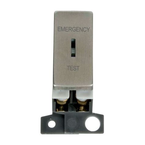Click MiniGrid Stainless Steel AX Double Pole Emergency Test Ingot Keyswitch Module UKES