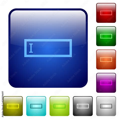 Color Editbox Square Buttons Stock Vector Adobe Stock