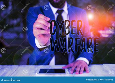Writing Note Showing Cyber Warfare Business Photo Showcasing Virtual