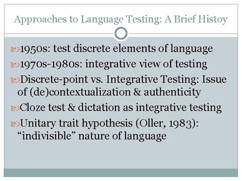 Language Assessment Principles Classroom Practices Chapter 1 Testing