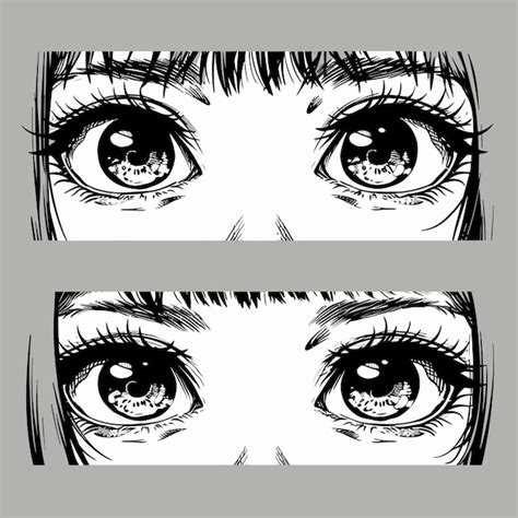 Premium Vector Manga Girl Eyes