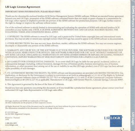 LSI Logic SDMS CD Release 4 5 LSI Logic Free Download Borrow And Streaming Internet Archive