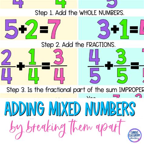 Adding Mixed Numbers By Breaking Them Apart A Fun Easy Guide For Teachers Curious Classroom Adding Mixed Numbers By Breaking Them Apart A Fun Easy Guide For Teachers Curious Classroom