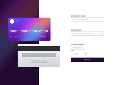 Frontend Mentor Responsive Interactive Card Details Form Using Css