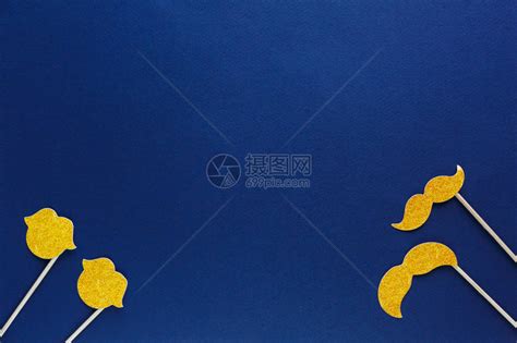 蓝色背景的政党照片亭道具高清图片下载 正版图片507455301 摄图网