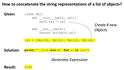 How To Use Pythons Join On A List Of Objects Not Strings Be On