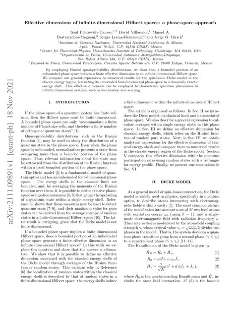 Pdf Effective Dimensions Of Infinite Dimensional Hilbert Spaces A