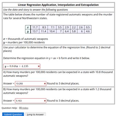 Solved Linear Regression Application Interpolation And