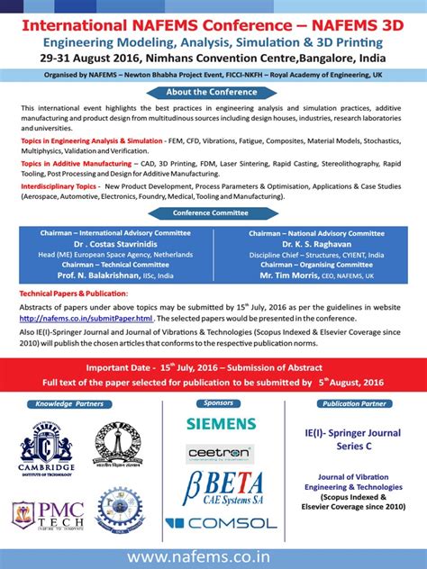 Nafems3d Brochure Pdf 3 D Printing Finite Element Method