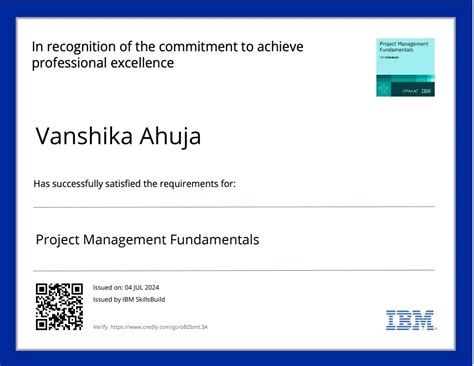 Vanshika Ahuja On Linkedin Projectmanagement Certification