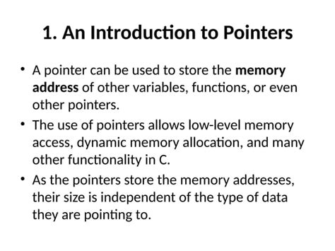 2 Concept Of Pointers In C Programmingpptx