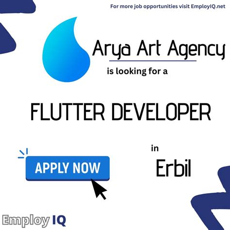 employ iraq on linkedin flutter developer vacancy in erbil arya art agency media…