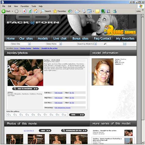 Freeones Gives Porn Site Peeing Games An Overall Review Rating Of 65