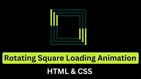 Rotating Square Loading Animation By Html And Cssadvance Cssweb