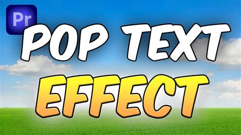 How To Make A Text Pop Up Effect In Premiere Pro Youtube