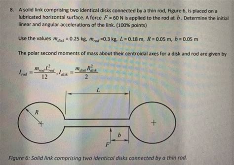 Solved 8 A Solid Link Comprising Two Identical Disks