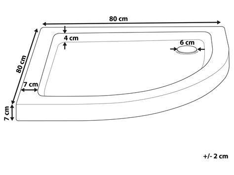 Receveur De Douche Blanc 80 X 80 X 7 Cm Siuna