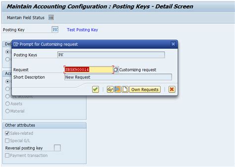 SAP FI Posting Keys