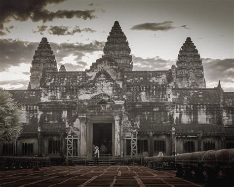 Ancient Temples Of The Abandoned City Of Angkor Near The City Of Siem