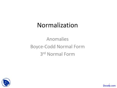 Normalization Database Systems Lecture Slides Slides Database